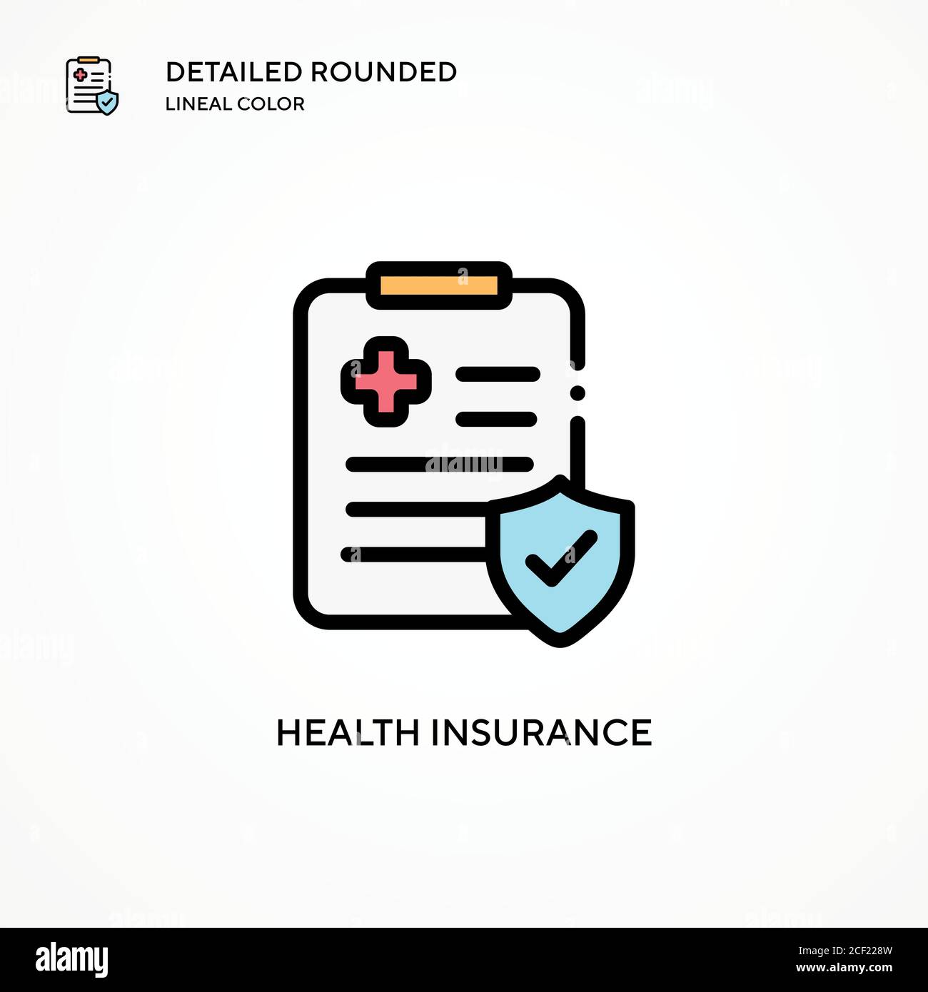 Health insurance vector icon. Modern vector illustration concepts. Easy ...