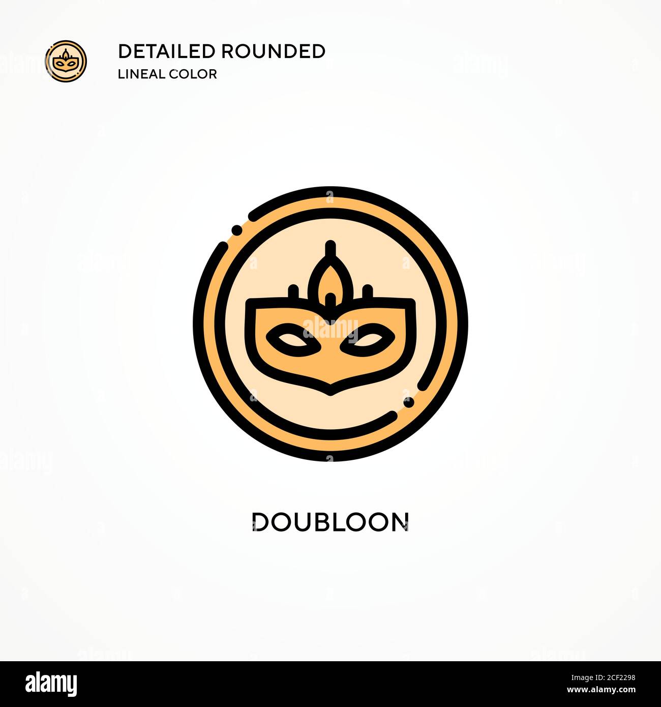 Doubloon vector icon. Modern vector illustration concepts. Easy to edit ...
