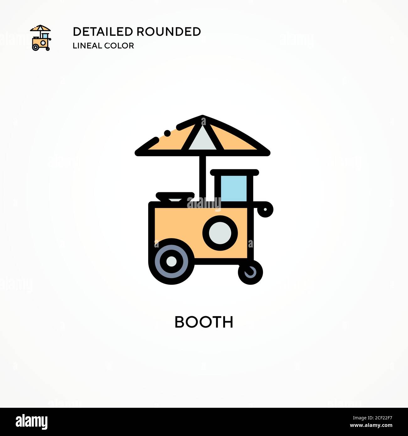 Booth vector icon. Modern vector illustration concepts. Easy to edit ...