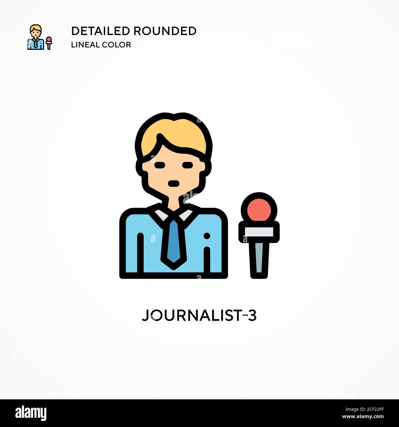 Journalist-3 vector icon. Modern vector illustration concepts. Easy to ...