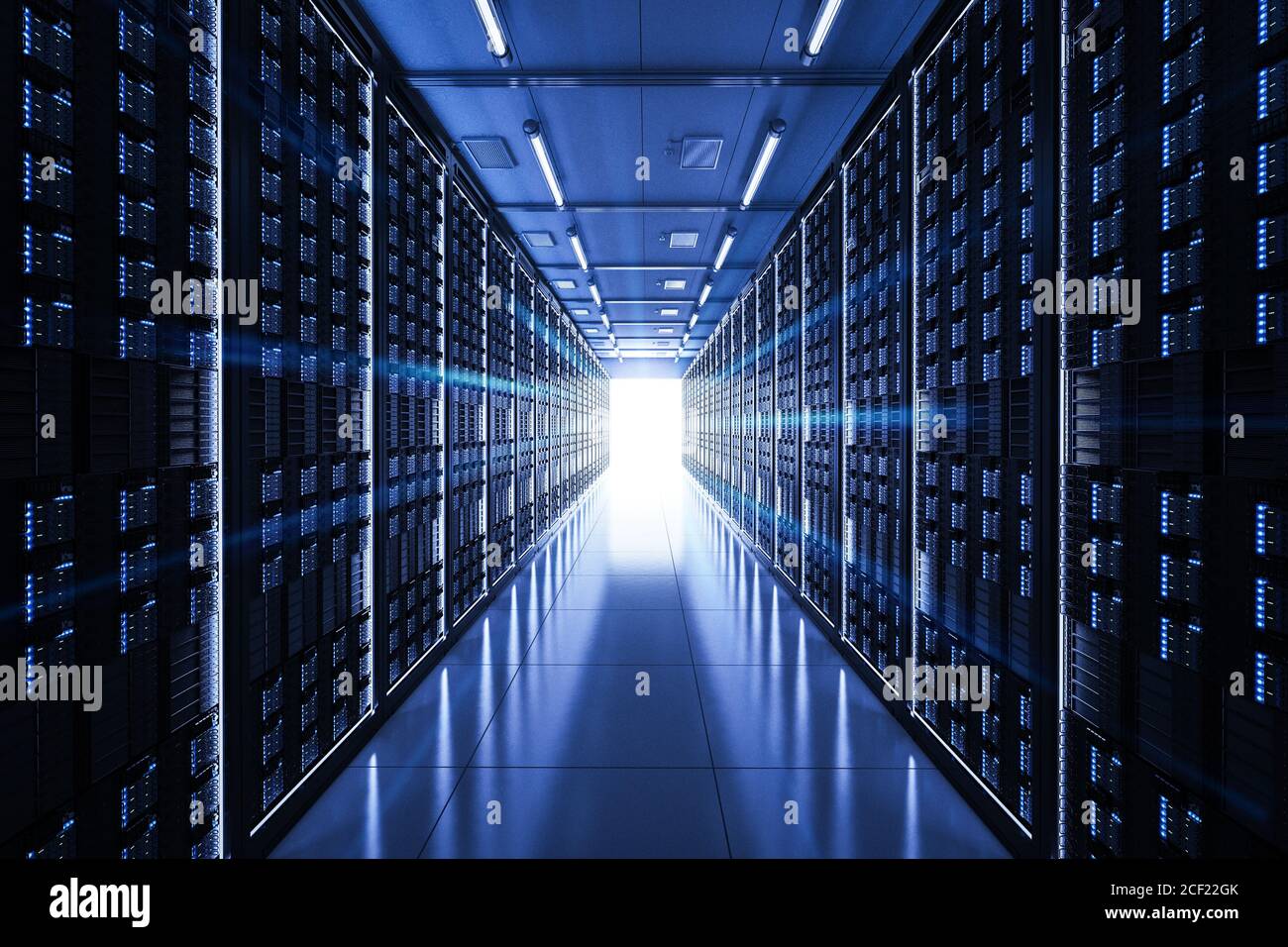 3d rendering server room or data center Stock Photo - Alamy