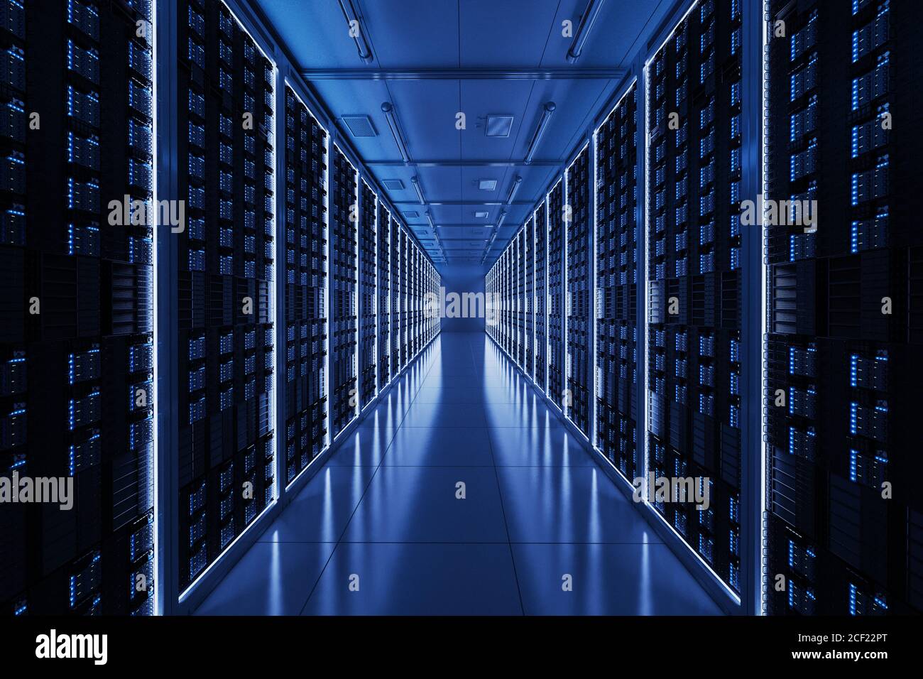 3d rendering server room or data center Stock Photo - Alamy