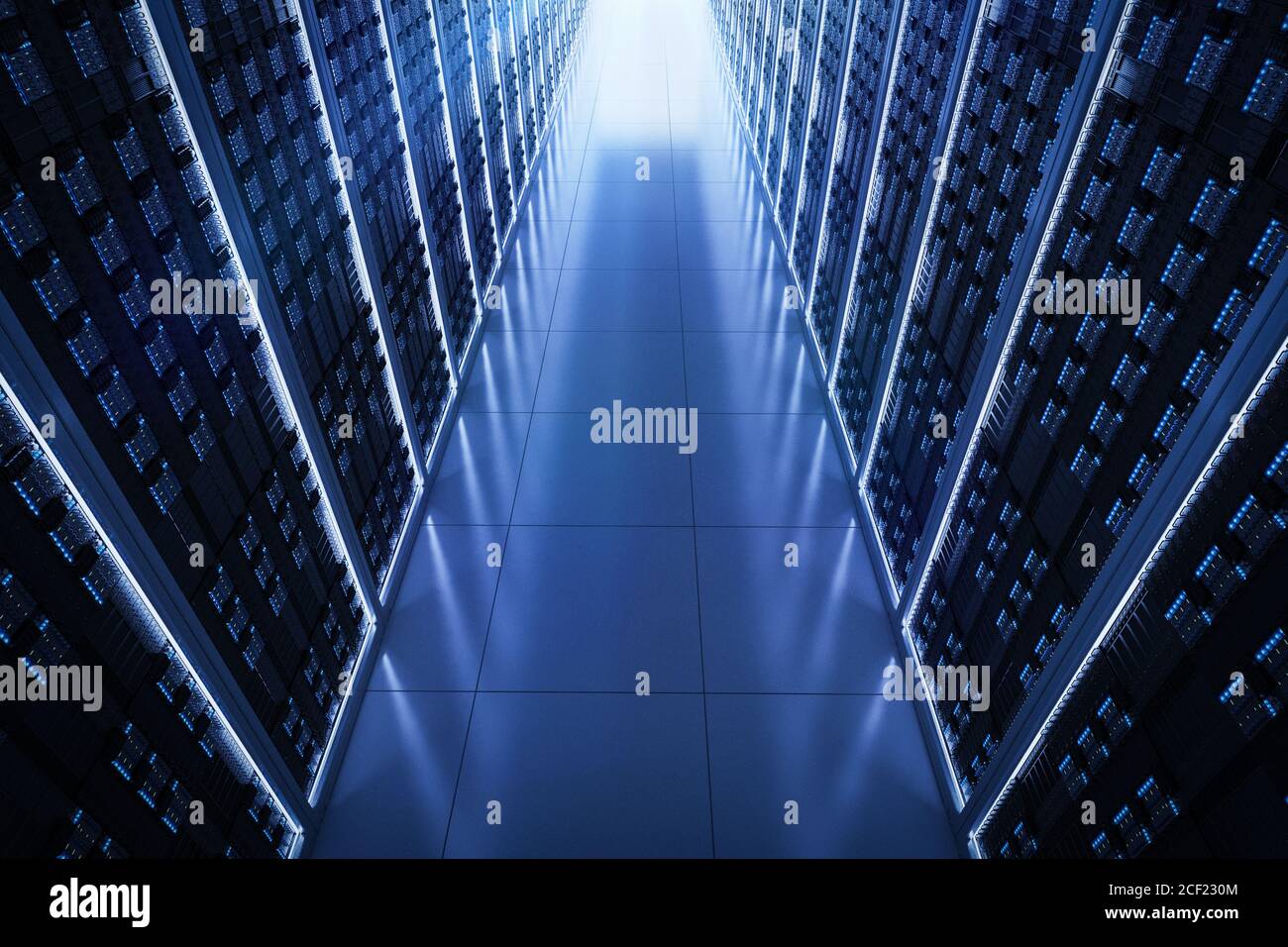 3d rendering server room or data center Stock Photo - Alamy