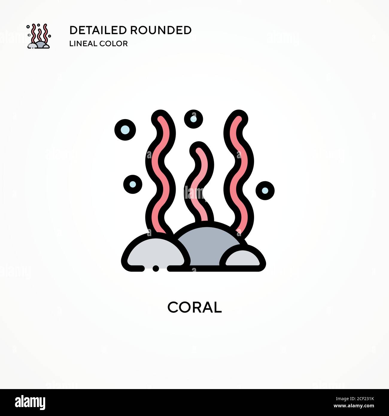 Coral vector icon. Modern vector illustration concepts. Easy to edit ...