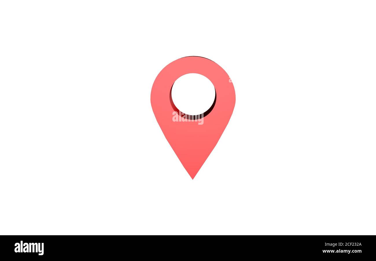 3d illustration of an icon of location point on an isolated background ...