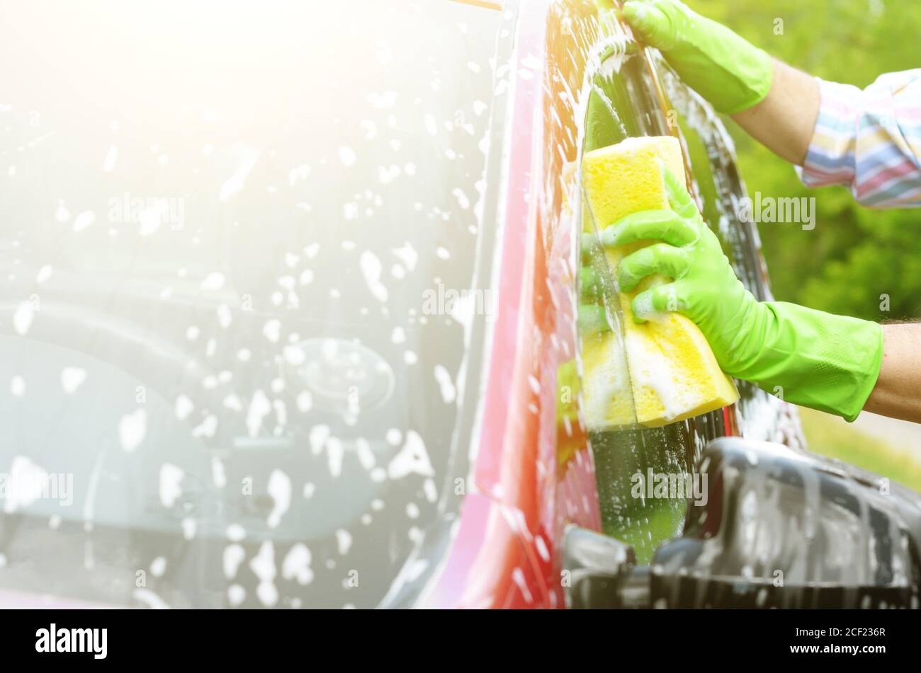 Washing Car Hand Soapy Cleaning High Resolution Stock Photography and ...