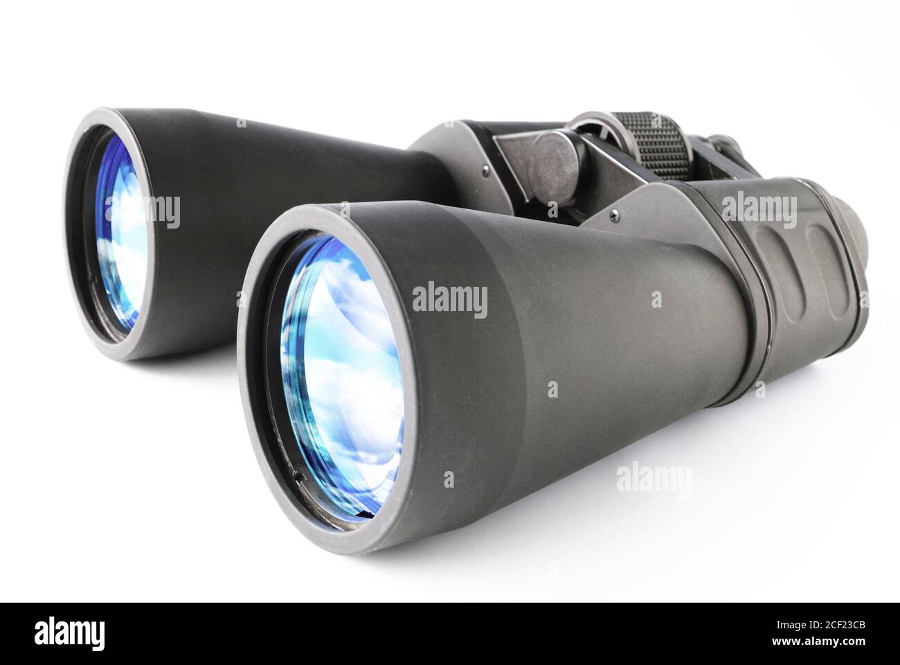 Black Binocular isolated on white background, clipping path Stock Photo ...