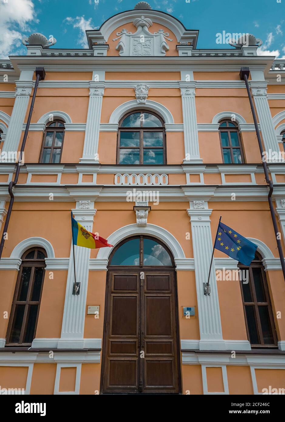 The main door and facade of the Manuc Bei mansion. Manuc Bey palace ...