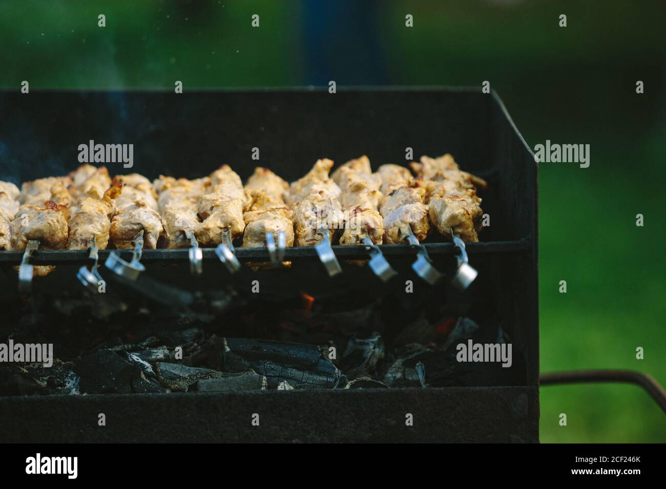 Closeup shot of the process of barbeque making Stock Photo - Alamy