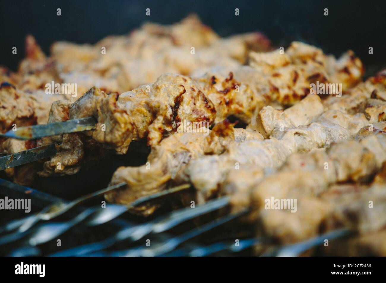 Closeup shot of the process of barbeque making Stock Photo - Alamy