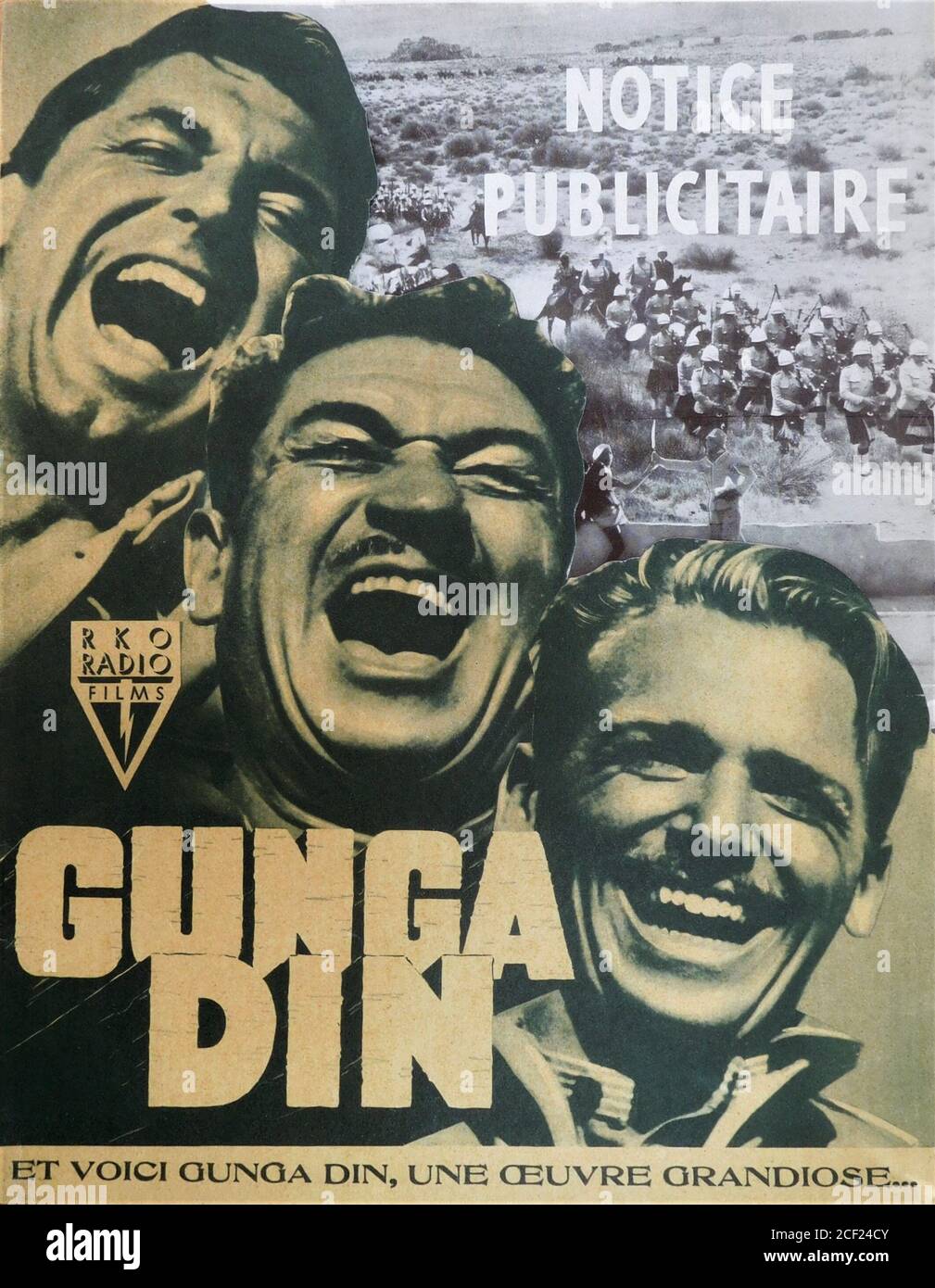 CARY GRANT VICTOR McLAGLEN and DOUGLAS FAIRBANKS Jr in GUNGA DIN 1939 ...