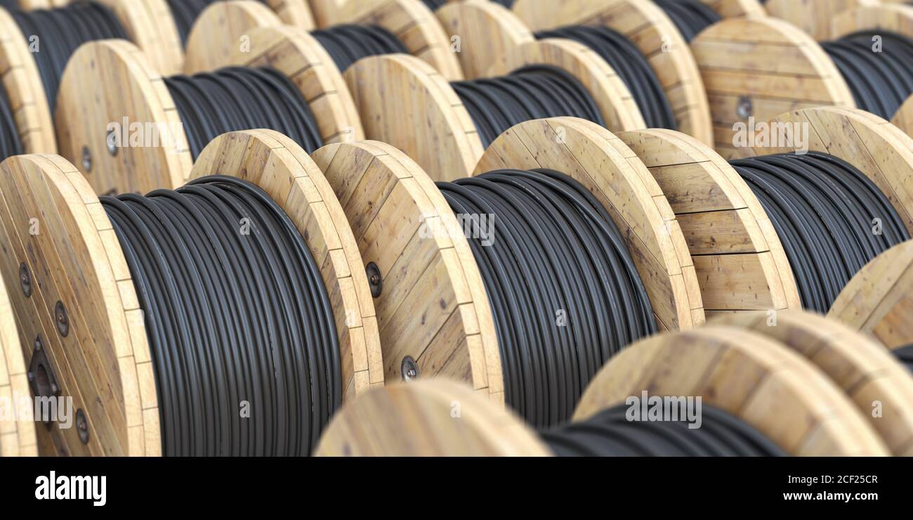 Wooden Cable Roll High Resolution Stock Photography and Images - Alamy