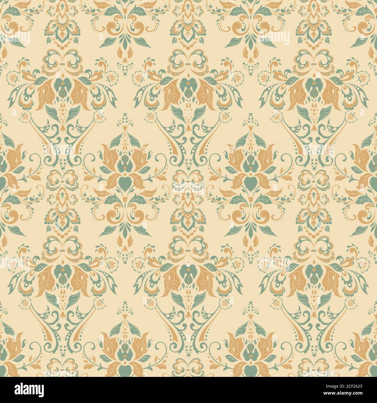 Vector Baroque floral pattern. classic floral ornament. vintage texture ...