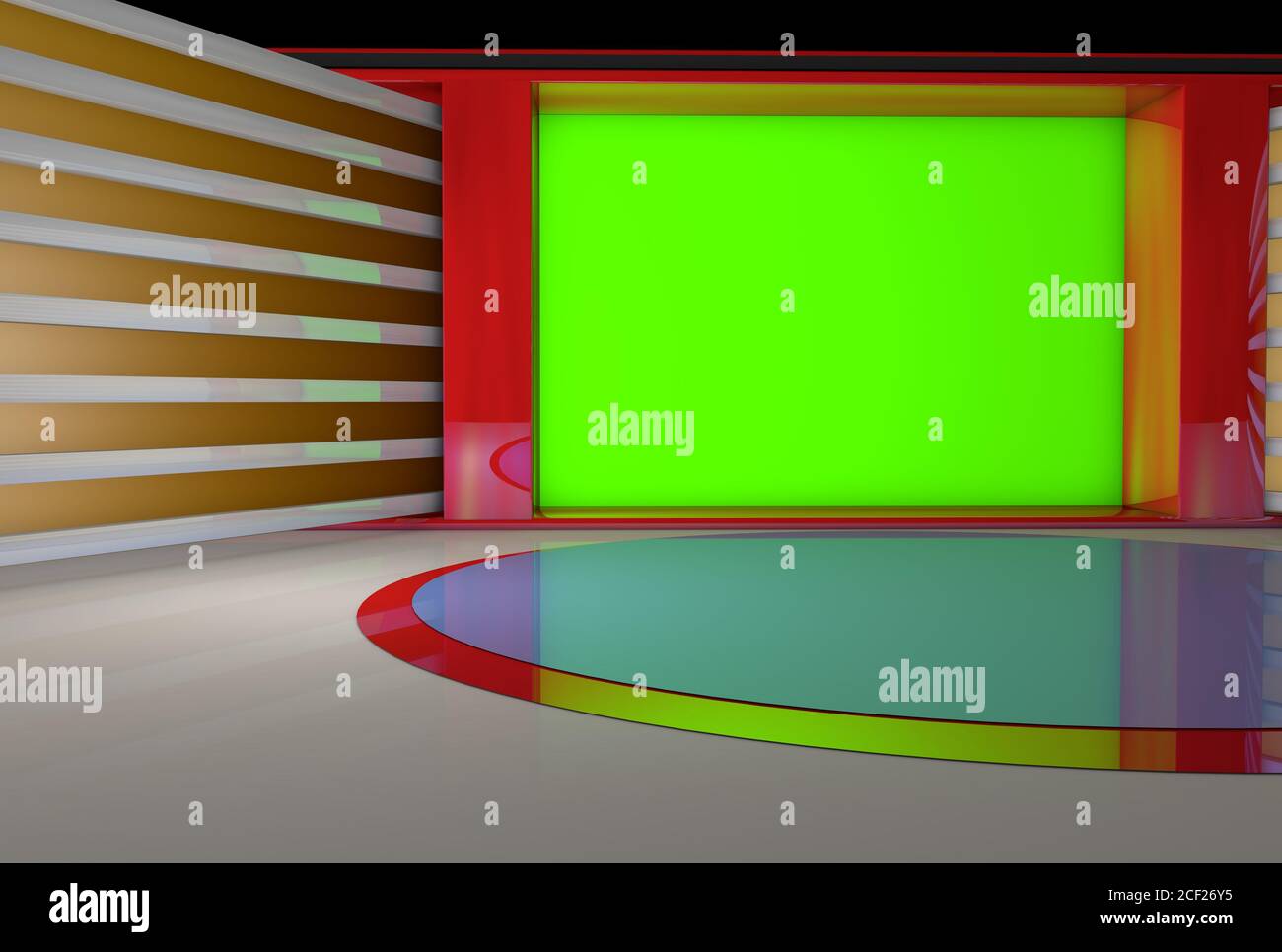 Tv studio set green screen hi-res stock photography and images - Alamy