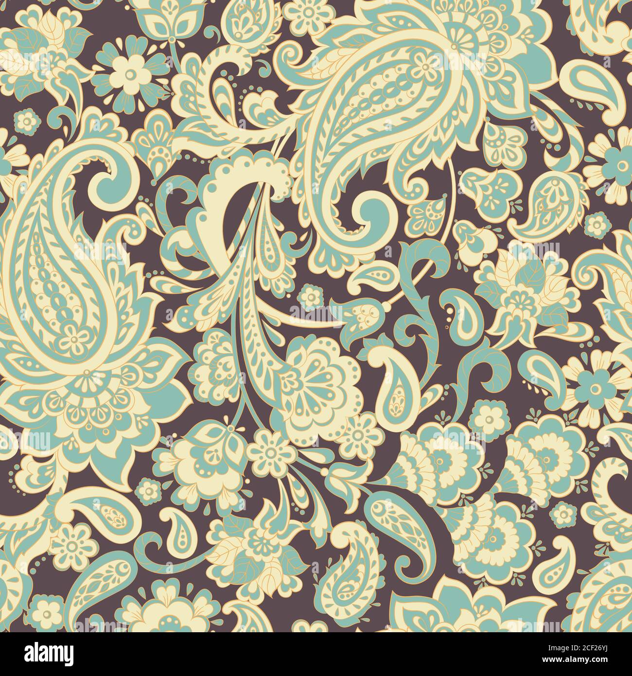 Seamless Paisley pattern. Floral vector illustration Stock Vector Image ...