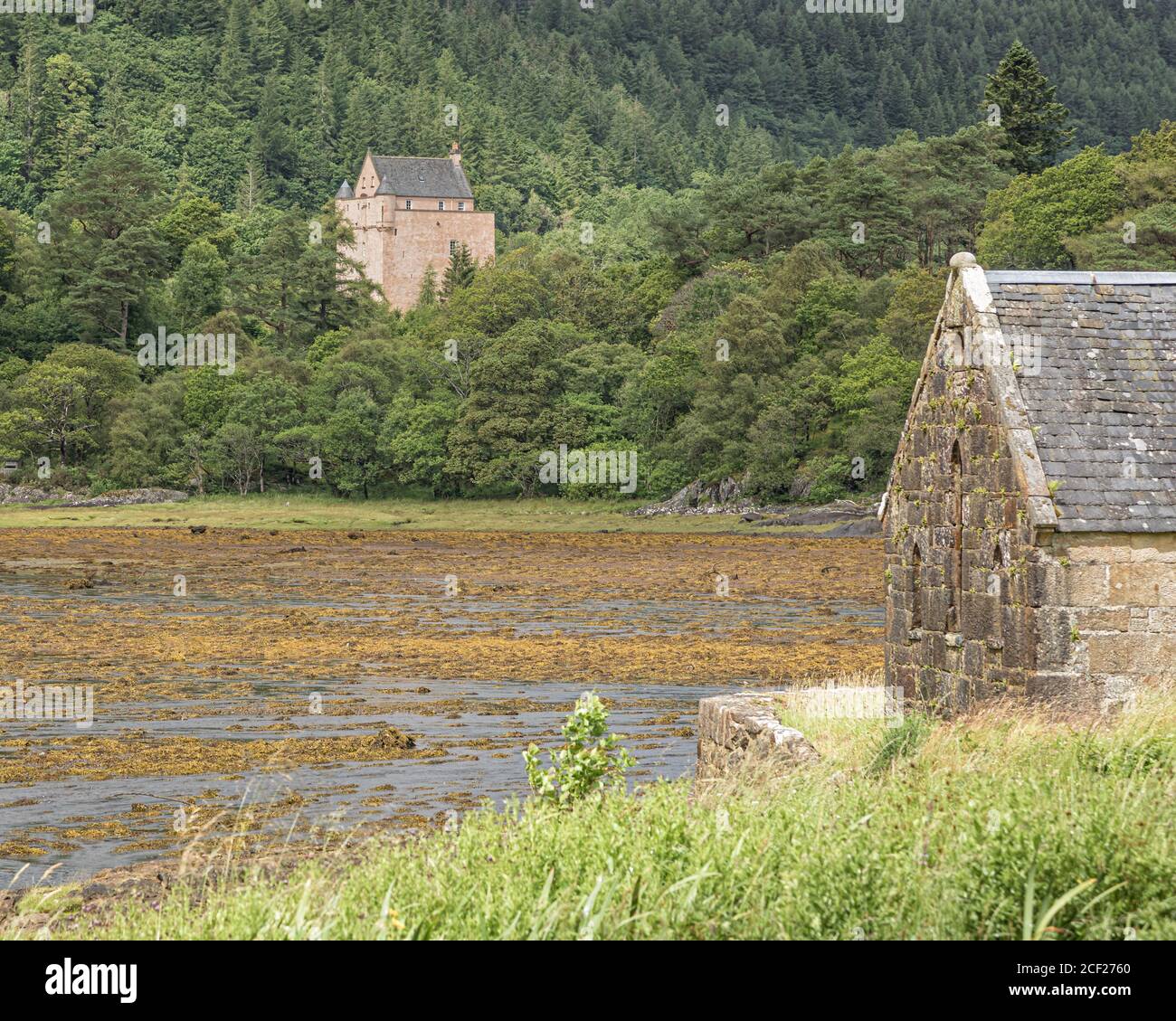 Kinlochaline Castle & The Boat House At The Head Of Loch Aline ...