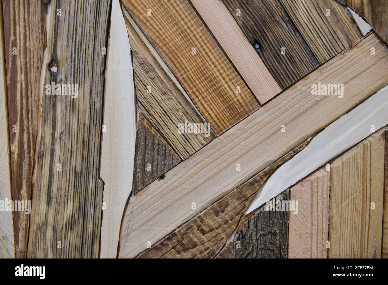 Waste boards create a single surface of the wooden background. The ...