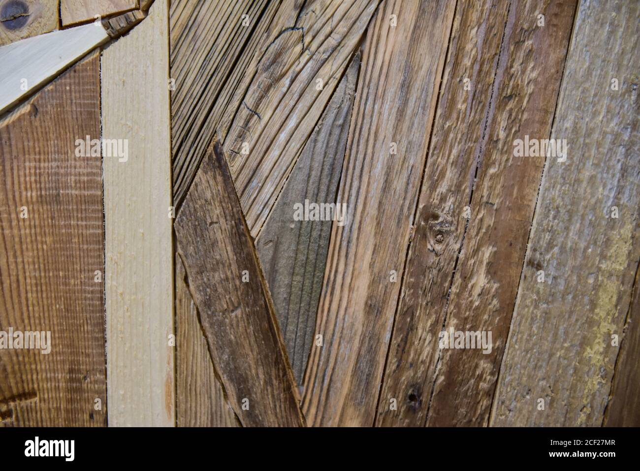 Waste boards create a single surface of the wooden background. The ...
