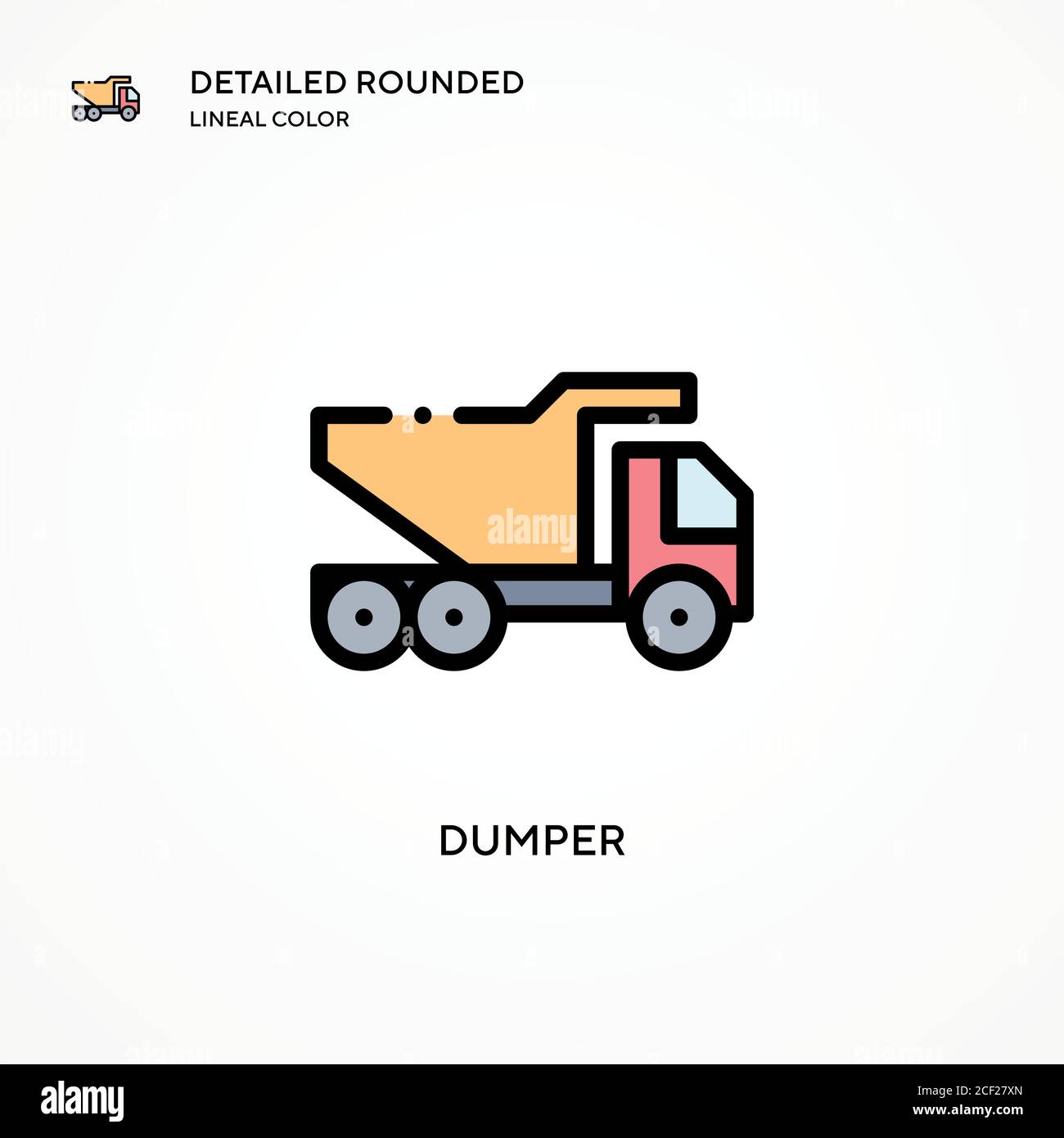 Dumper vector icon. Modern vector illustration concepts. Easy to edit ...