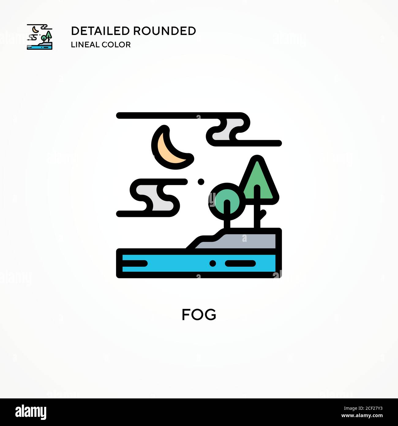 Fog vector icon. Modern vector illustration concepts. Easy to edit and ...
