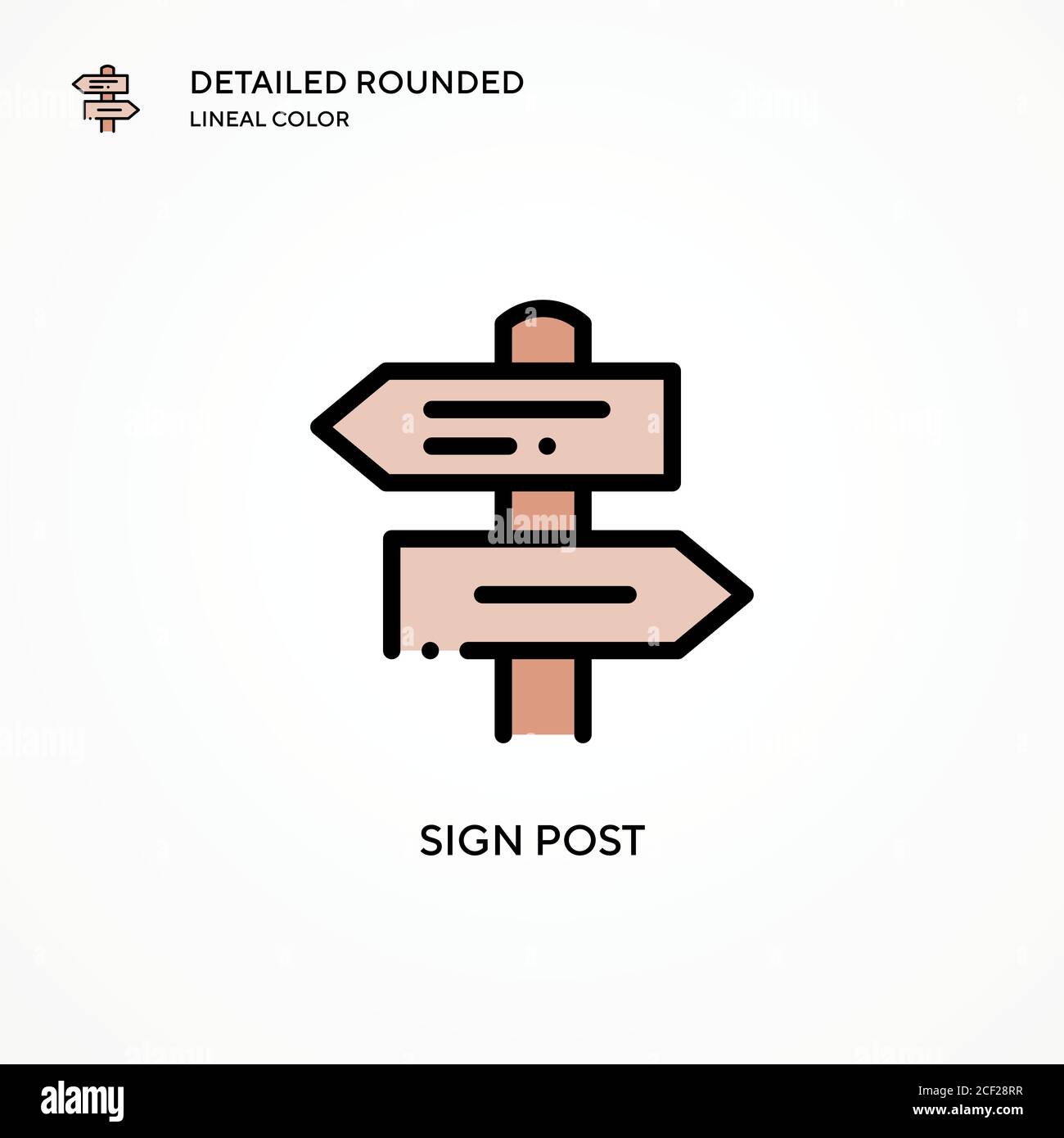 Sign Post vector icon. Modern vector illustration concepts. Easy to ...