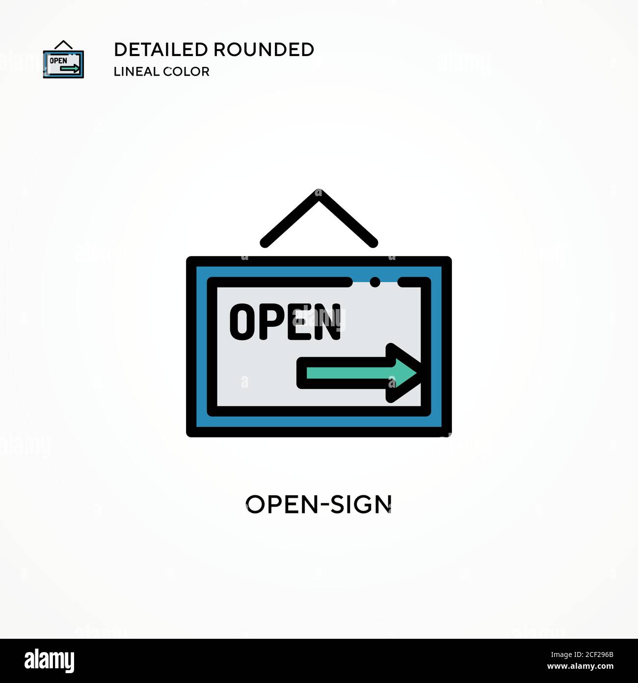 Open-sign vector icon. Modern vector illustration concepts. Easy to ...