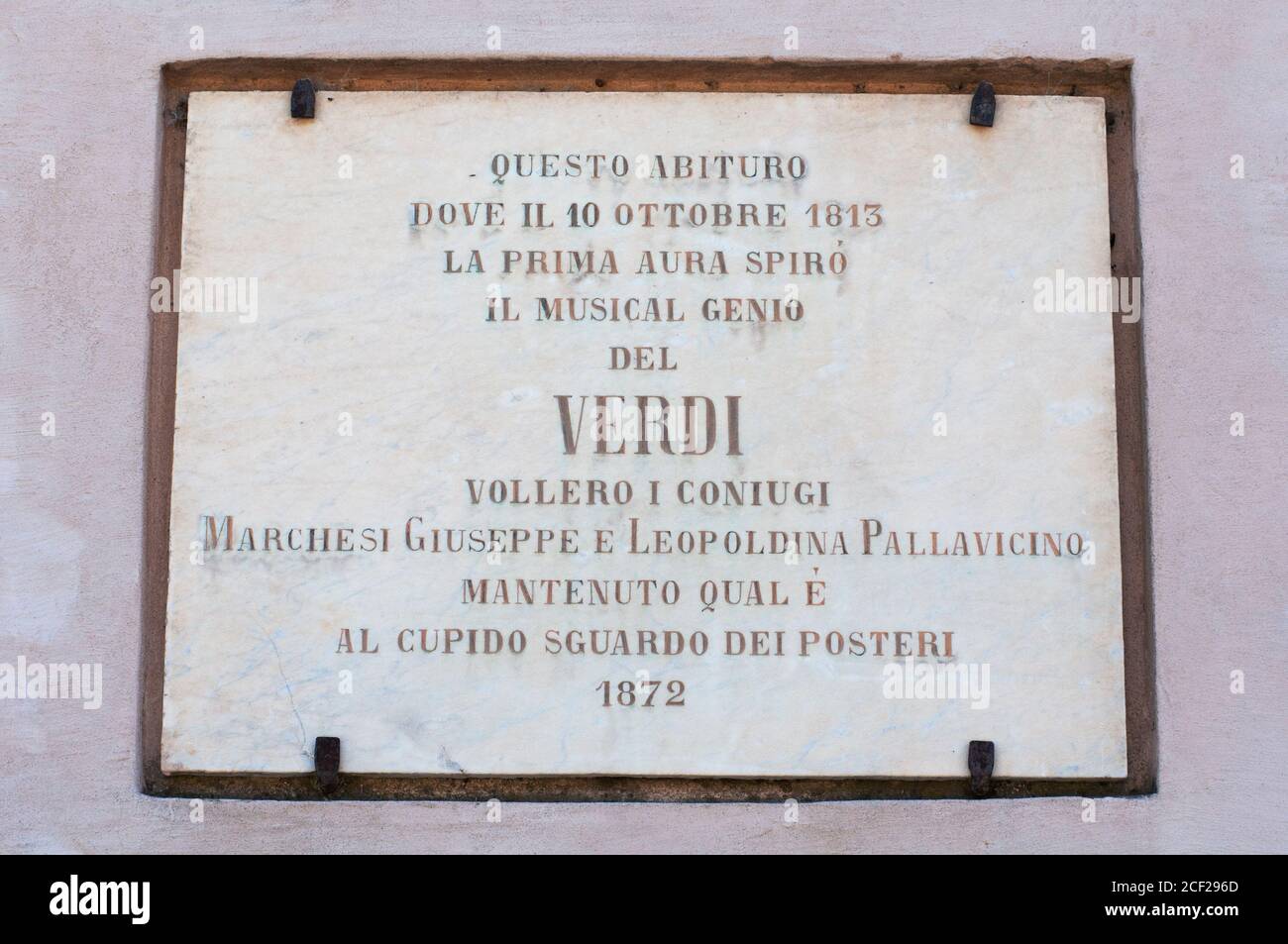 Italy, Emilia Romagna, Roncole Verdi, the Birthplace of Giuseppe Verdi ...