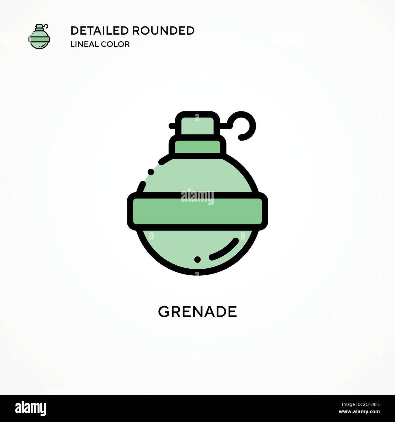Grenade vector icon. Modern vector illustration concepts. Easy to edit ...