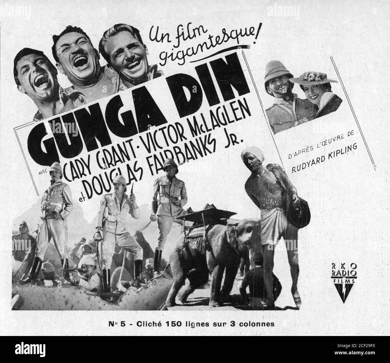 CARY GRANT VICTOR McLAGLEN DOUGLAS FAIRBANKS Jr and JOAN FONTAINE in ...