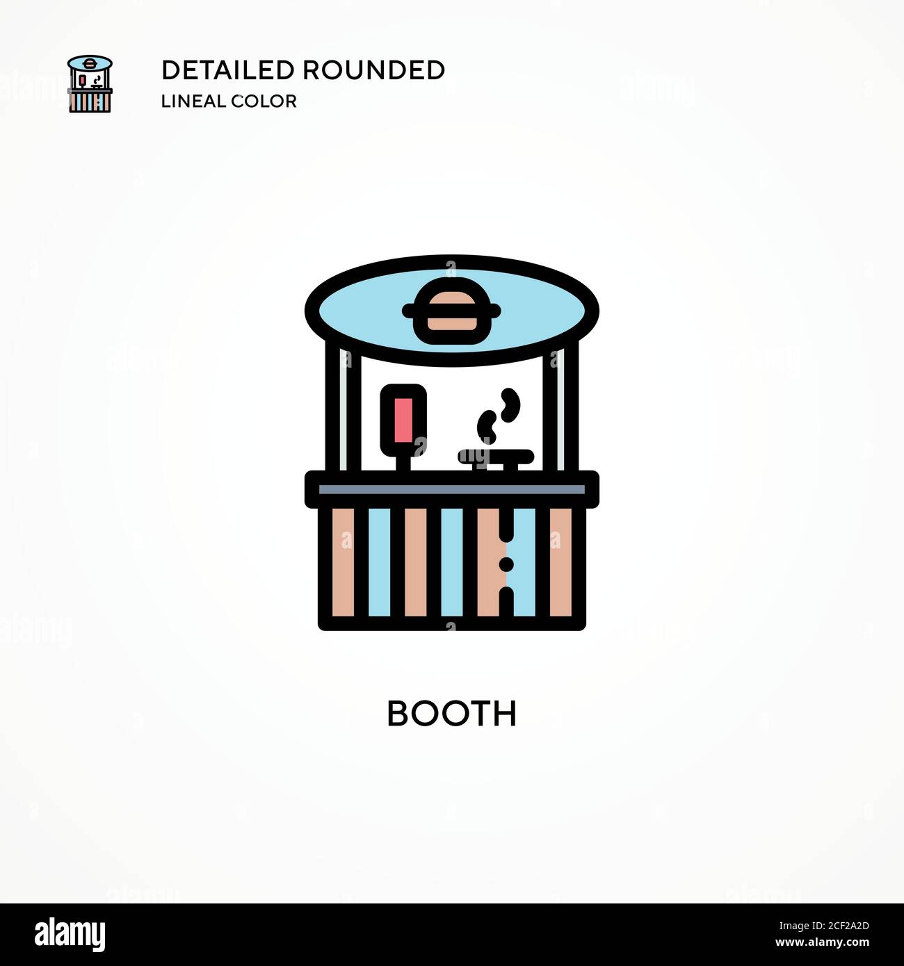 Booth vector icon. Modern vector illustration concepts. Easy to edit ...