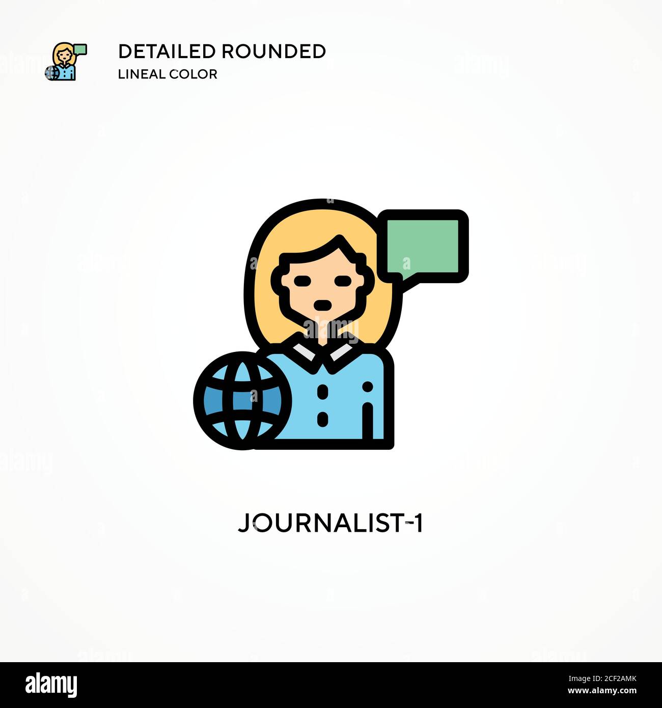 Journalist-1 vector icon. Modern vector illustration concepts. Easy to ...