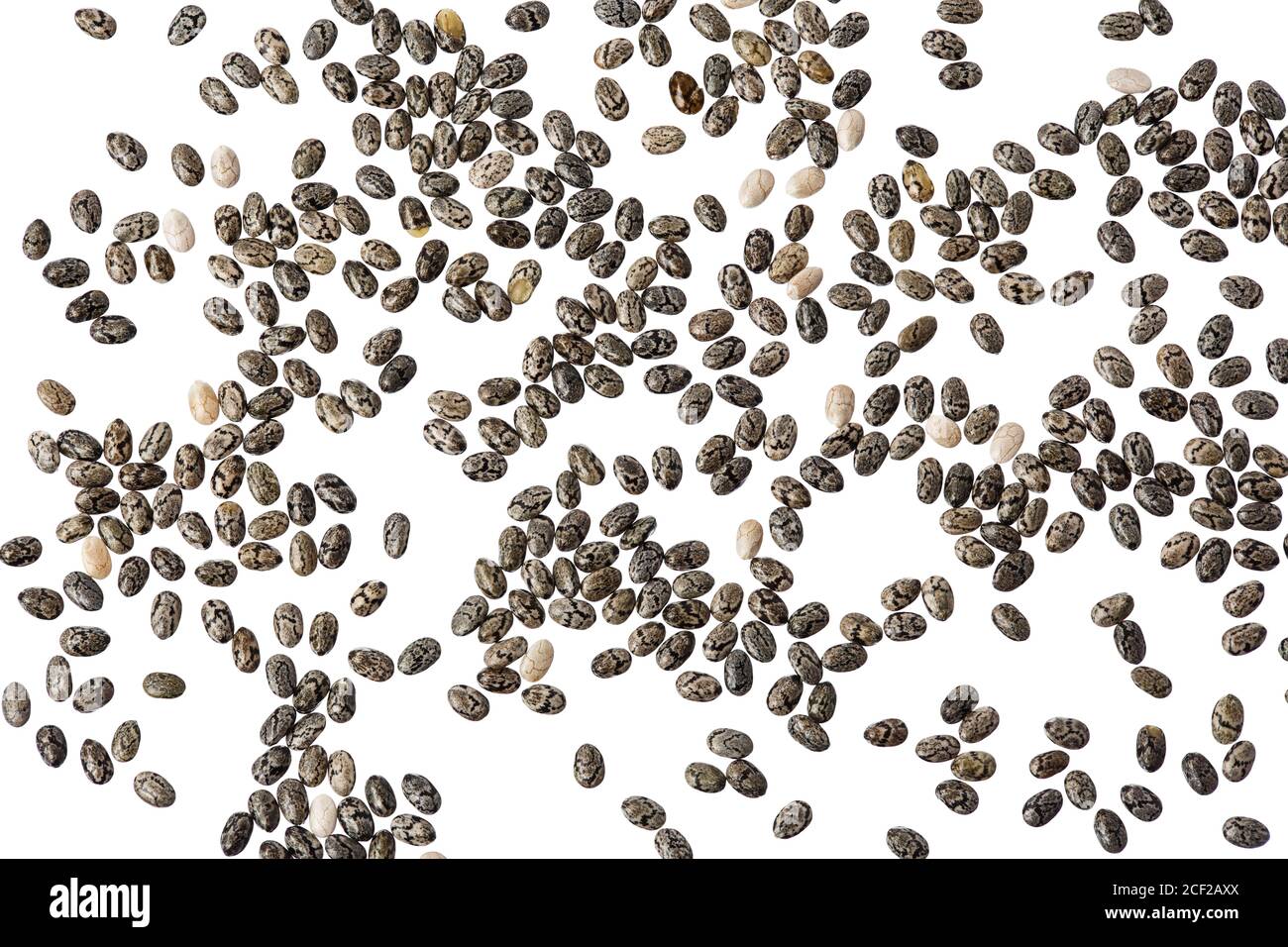 Chia seeds isolated on white background with clipping path and full ...