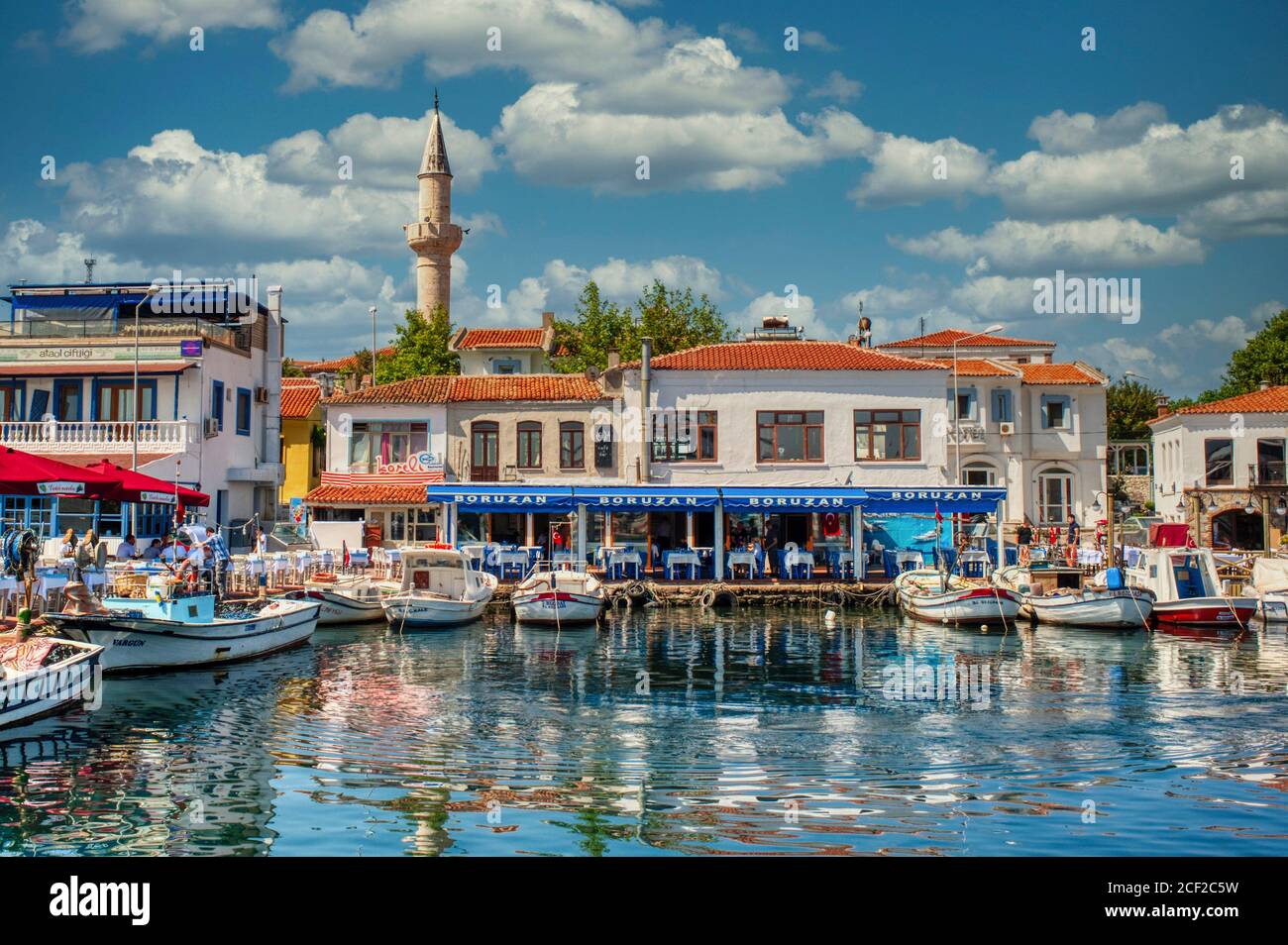 fiashing boat harbour and town, Bozcaada, Turkey Stock Photo - Alamy