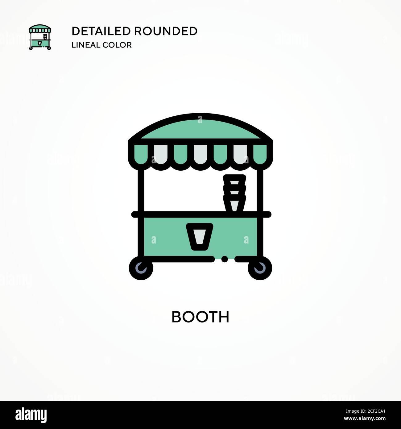 Booth vector icon. Modern vector illustration concepts. Easy to edit ...