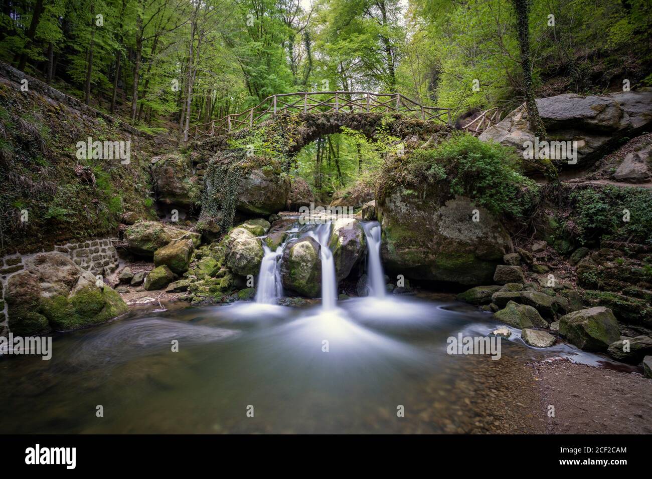 Mullerthal trail schiessentumpel waterfall luxembourg hi-res stock ...