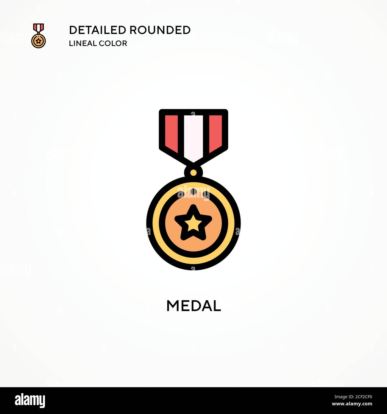 Medal vector icon. Modern vector illustration concepts. Easy to edit ...