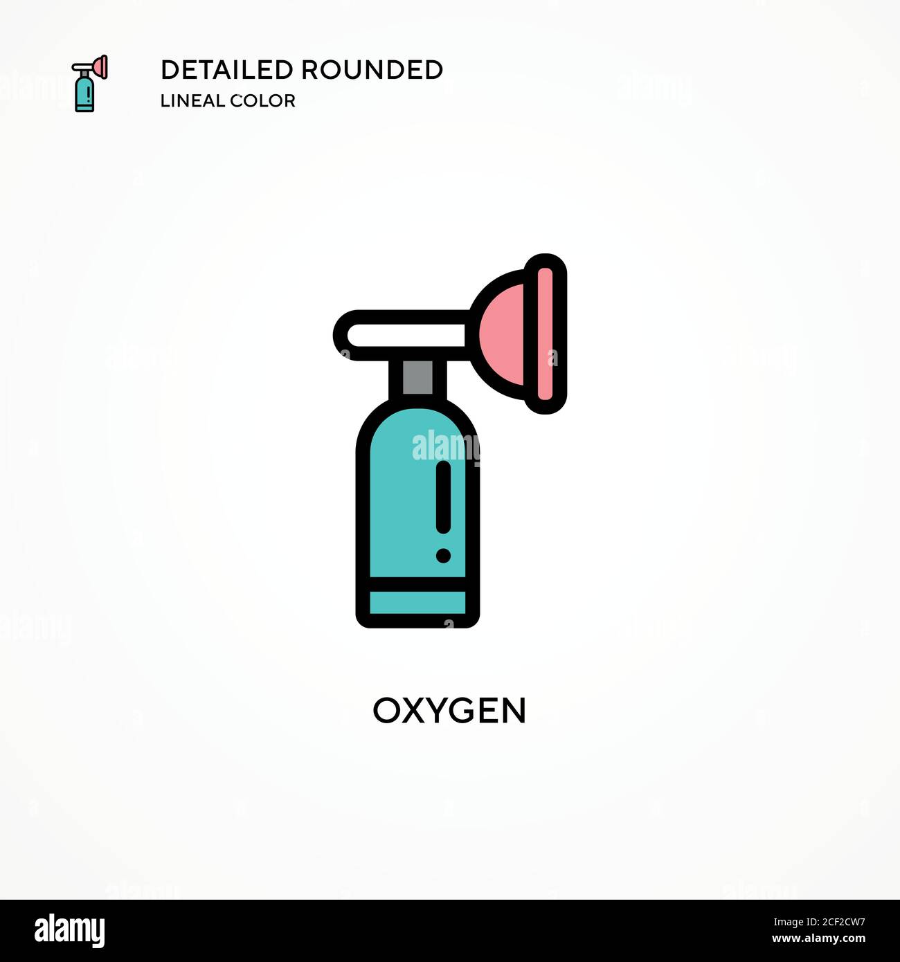 Oxygen vector icon. Modern vector illustration concepts. Easy to edit ...