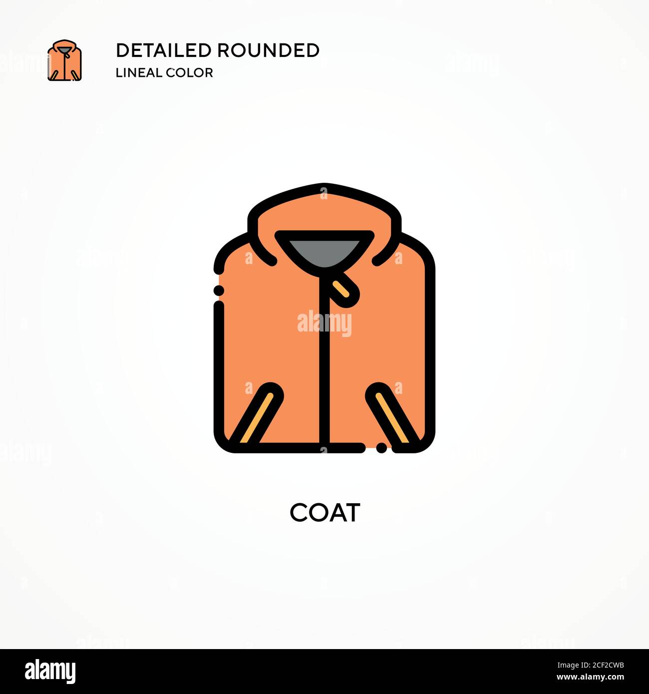 Coat vector icon. Modern vector illustration concepts. Easy to edit and ...