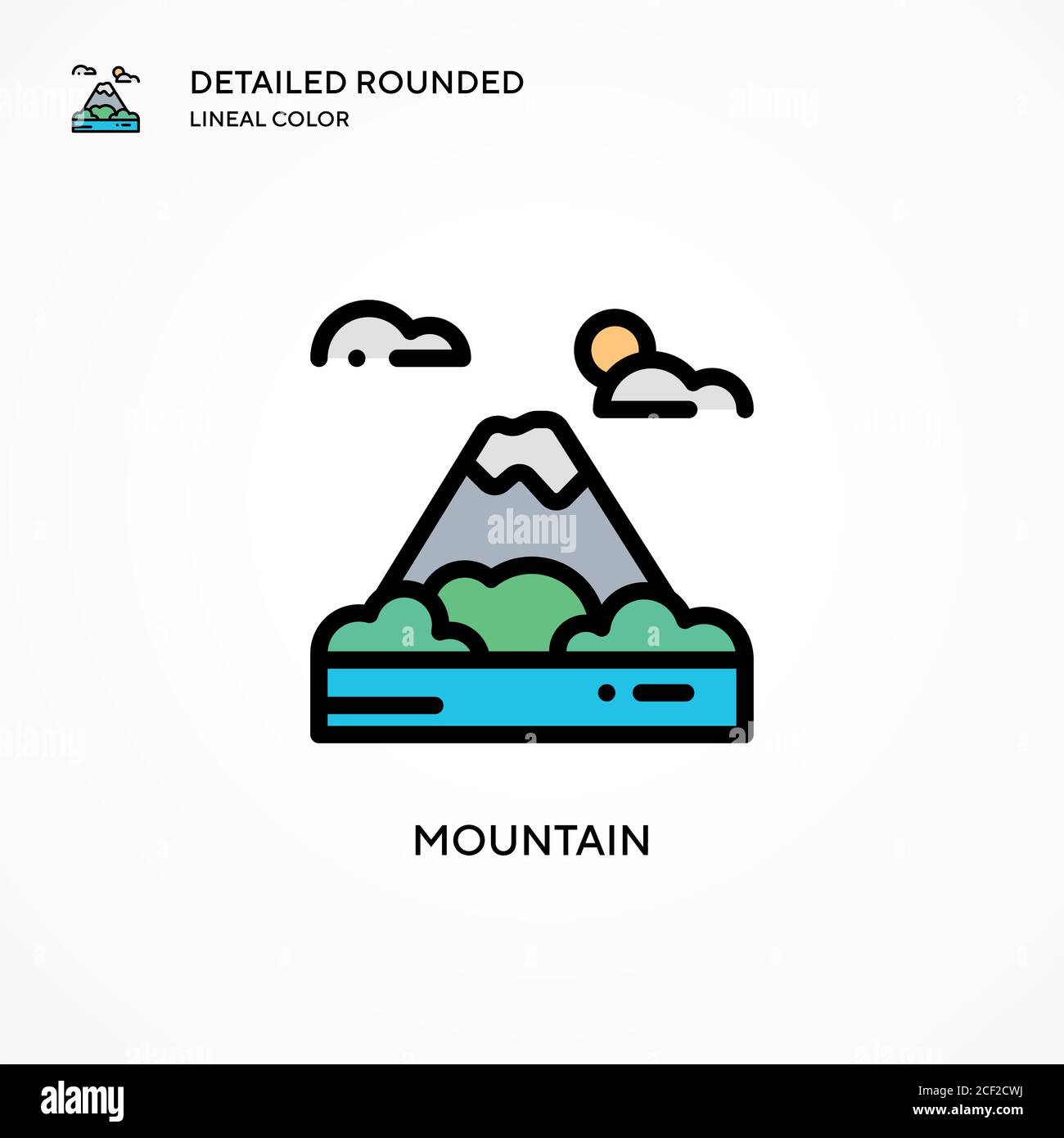 Mountain vector icon. Modern vector illustration concepts. Easy to edit ...