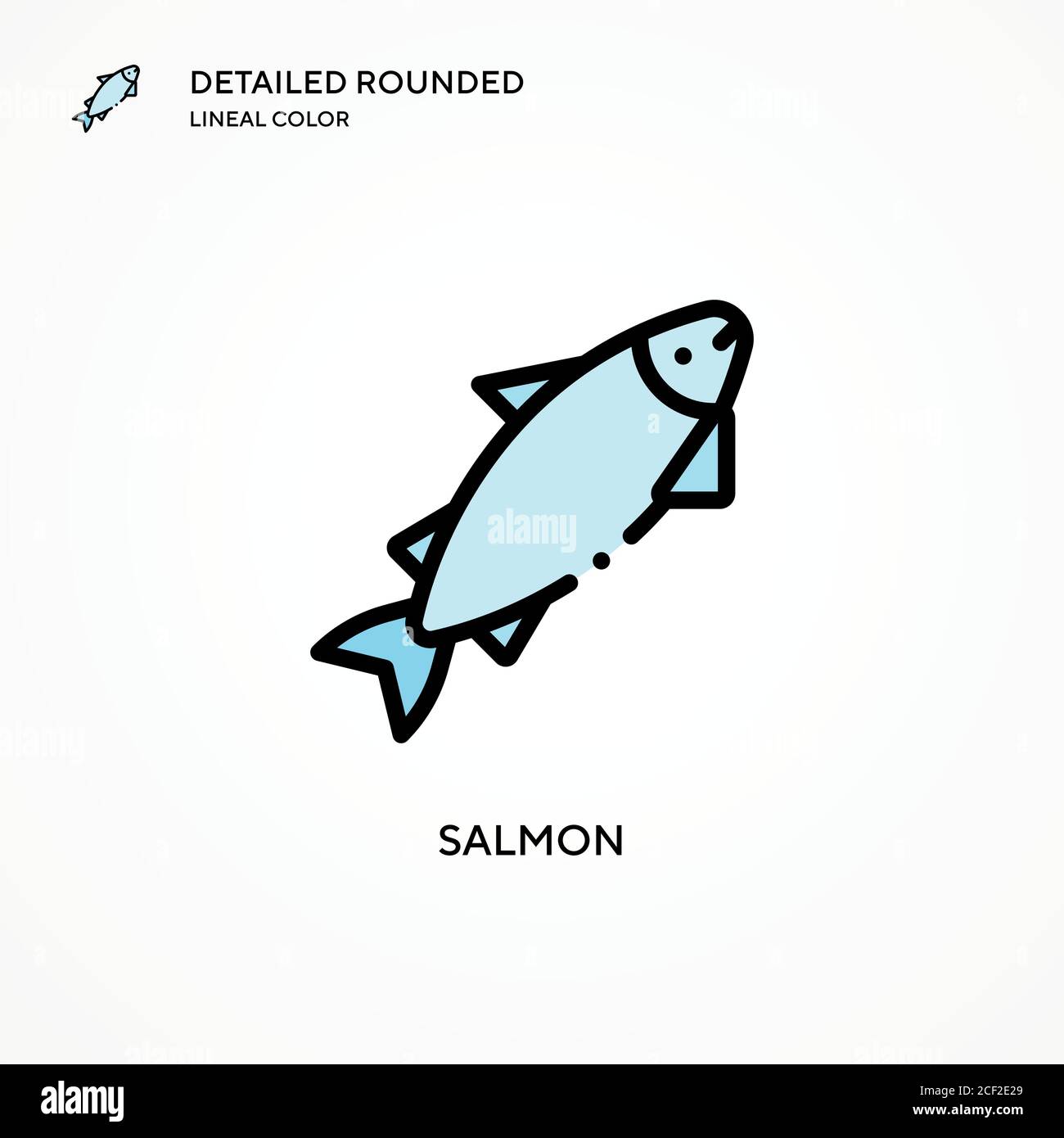Salmon vector icon. Modern vector illustration concepts. Easy to edit ...