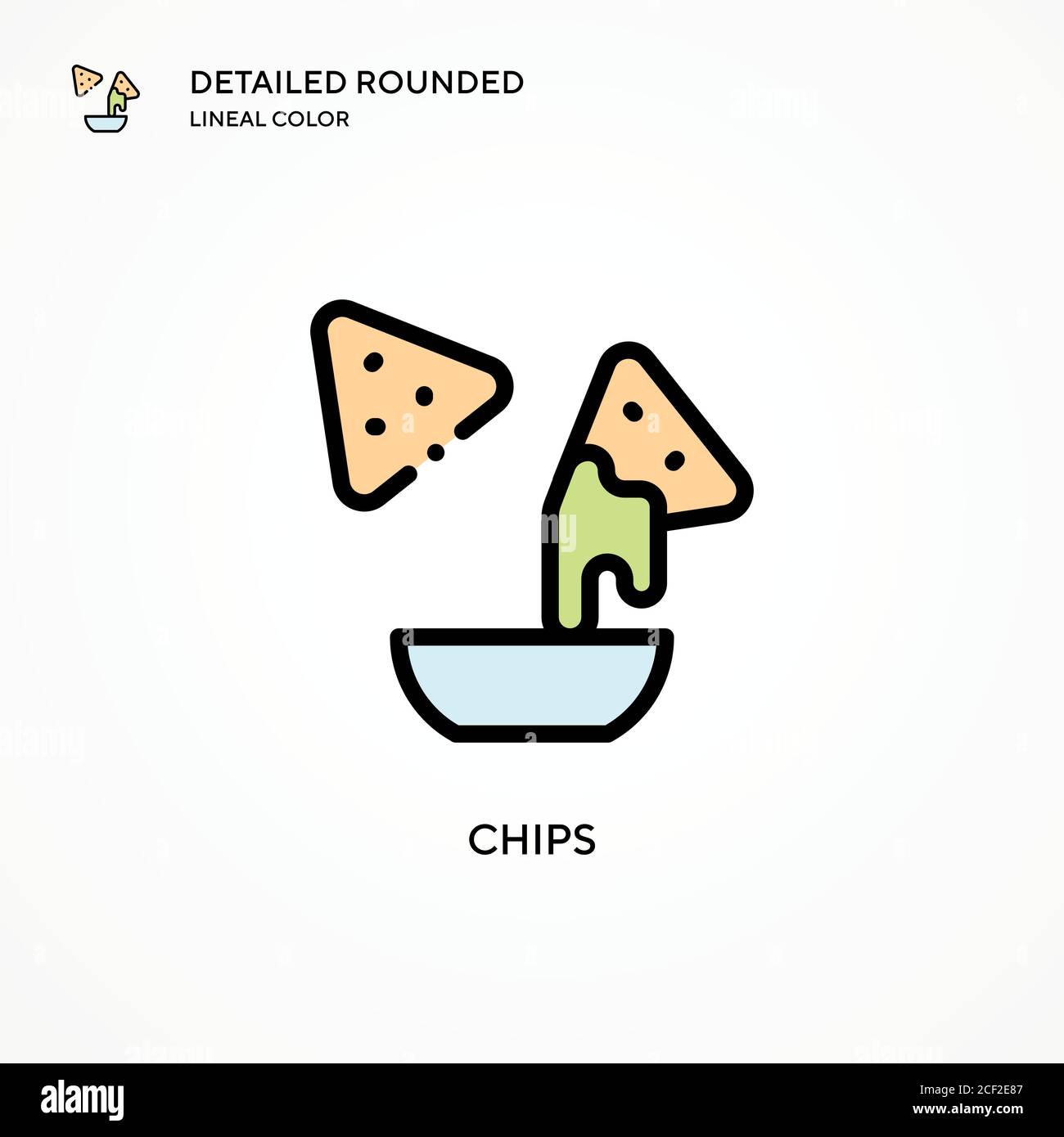 Chips vector icon. Modern vector illustration concepts. Easy to edit ...