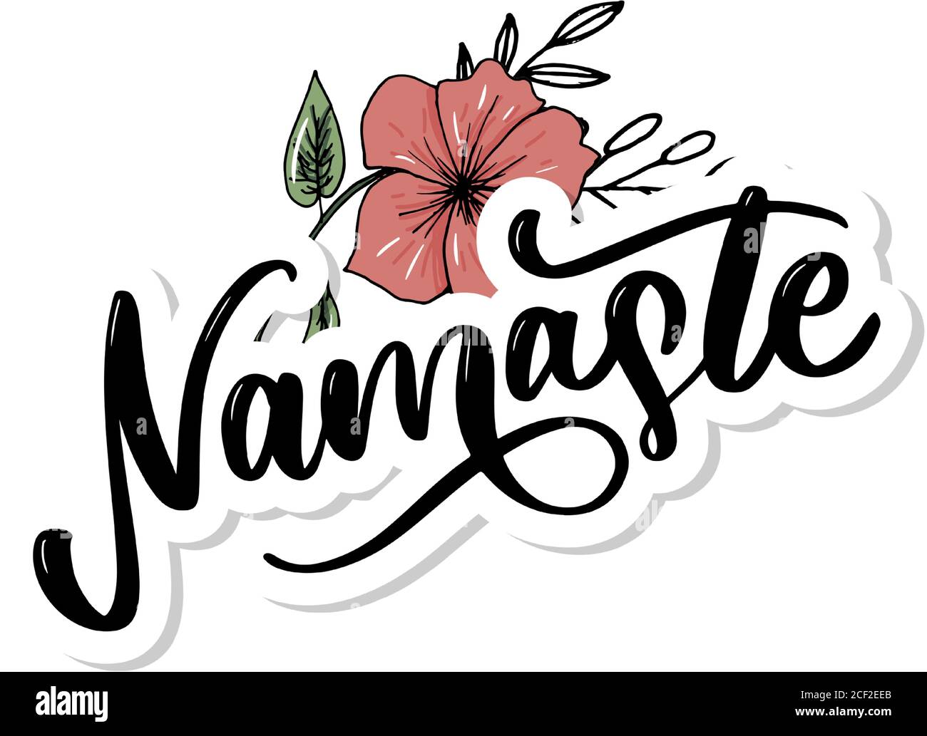 Namaste lettering Indian greeting, Hello in Hindi T shirt hand lettered ...