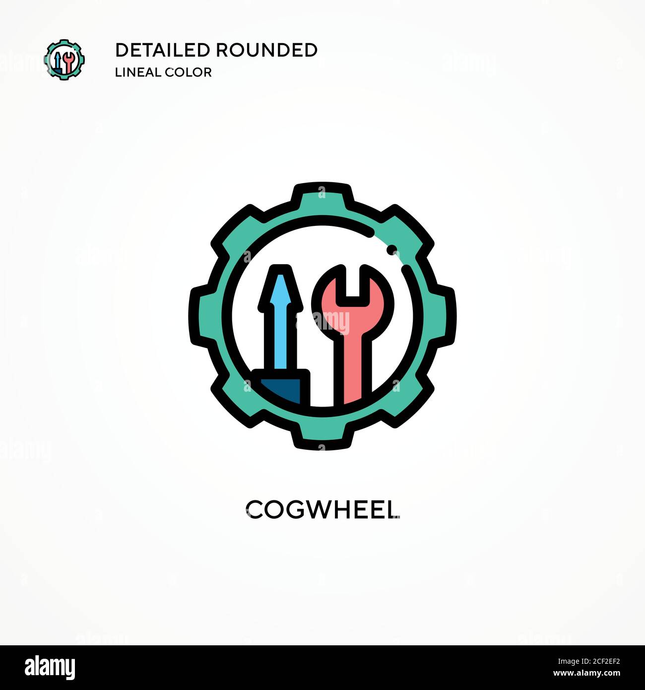 Cogwheel vector icon. Modern vector illustration concepts. Easy to edit ...