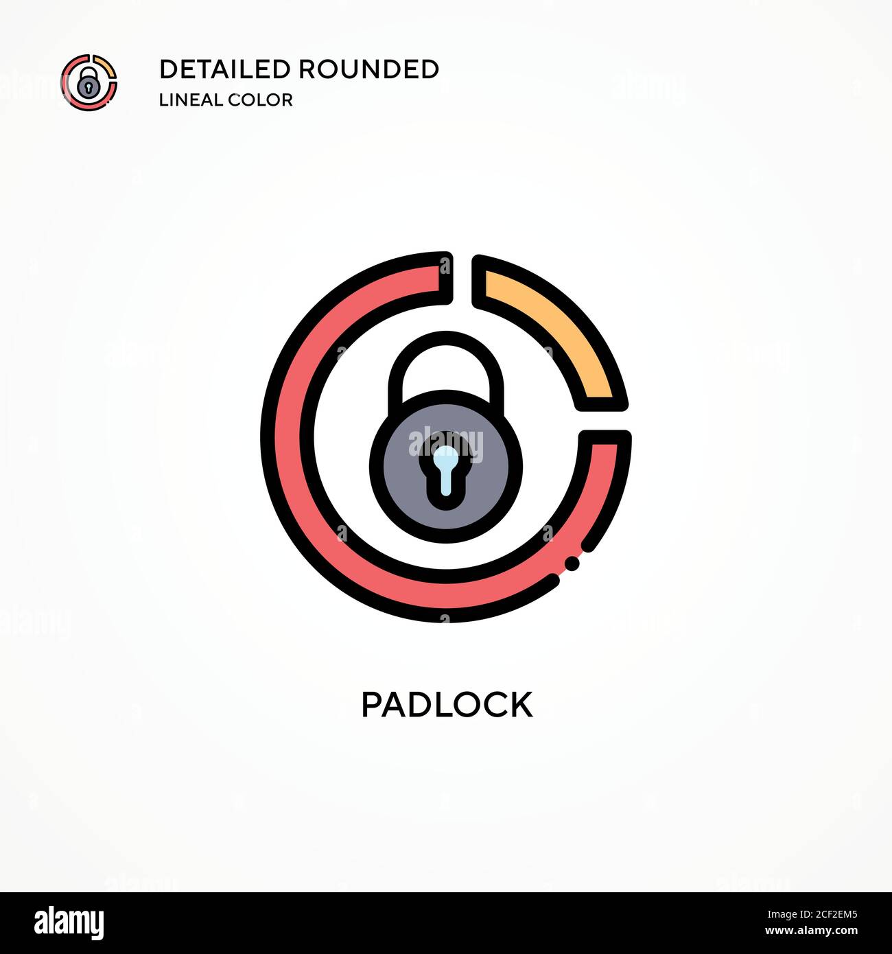 Padlock vector icon. Modern vector illustration concepts. Easy to edit ...