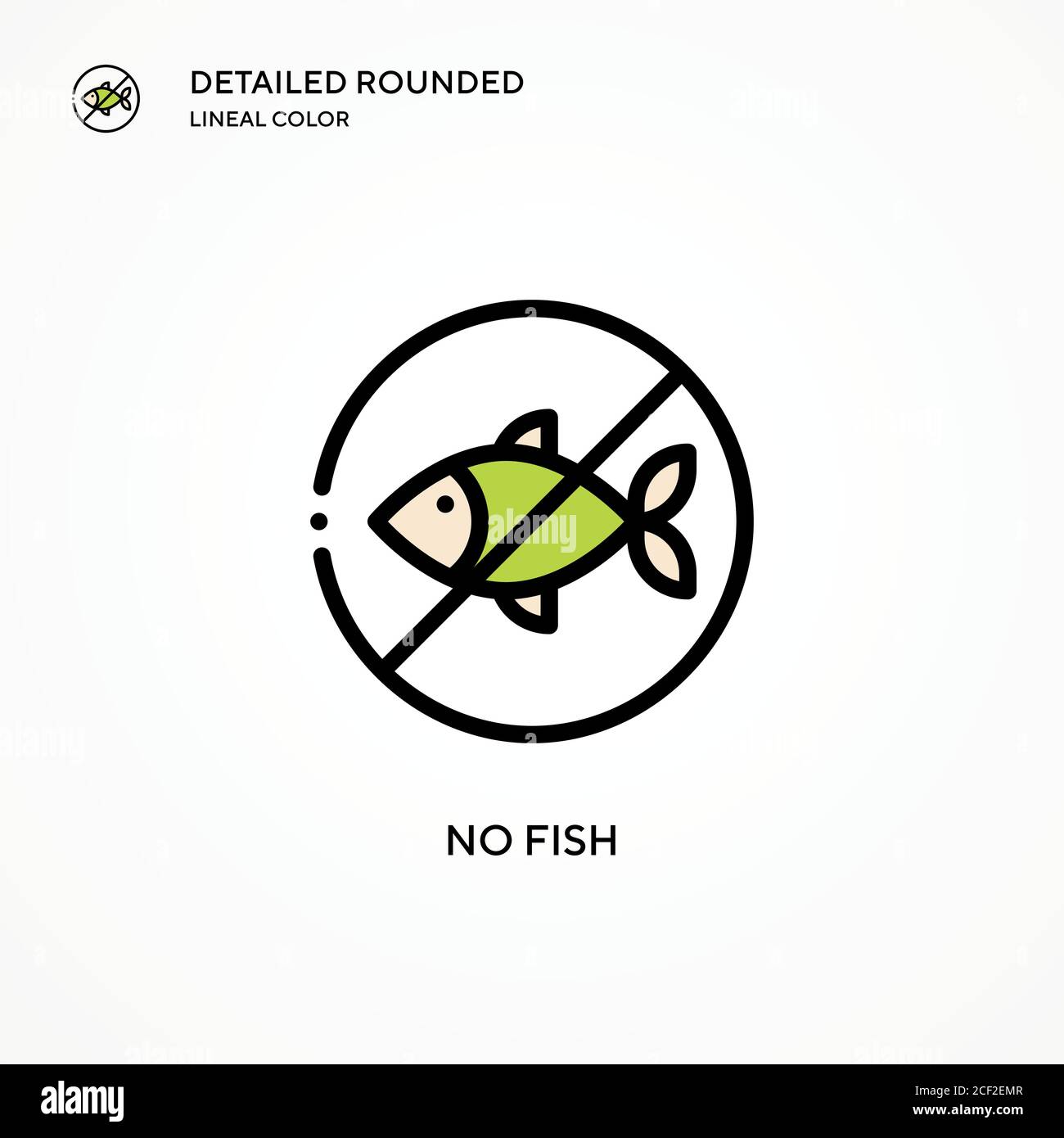 No fish vector icon. Modern vector illustration concepts. Easy to edit ...