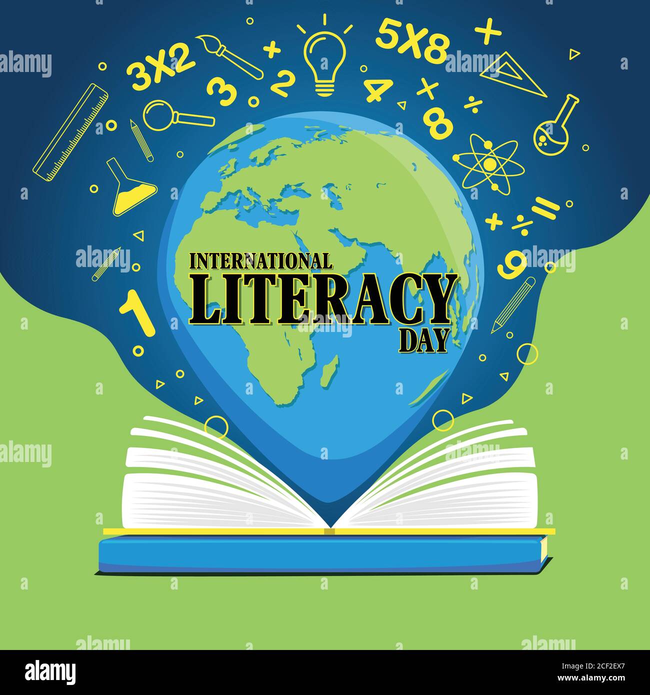 Literacy day social media vector vectors hi-res stock photography and ...