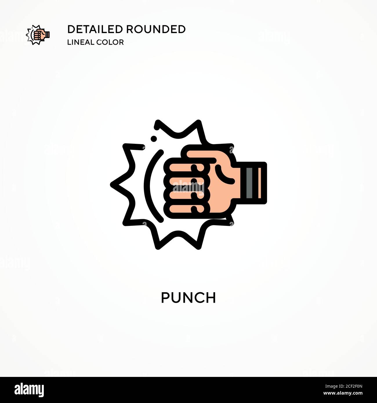 Punch vector icon. Modern vector illustration concepts. Easy to edit ...
