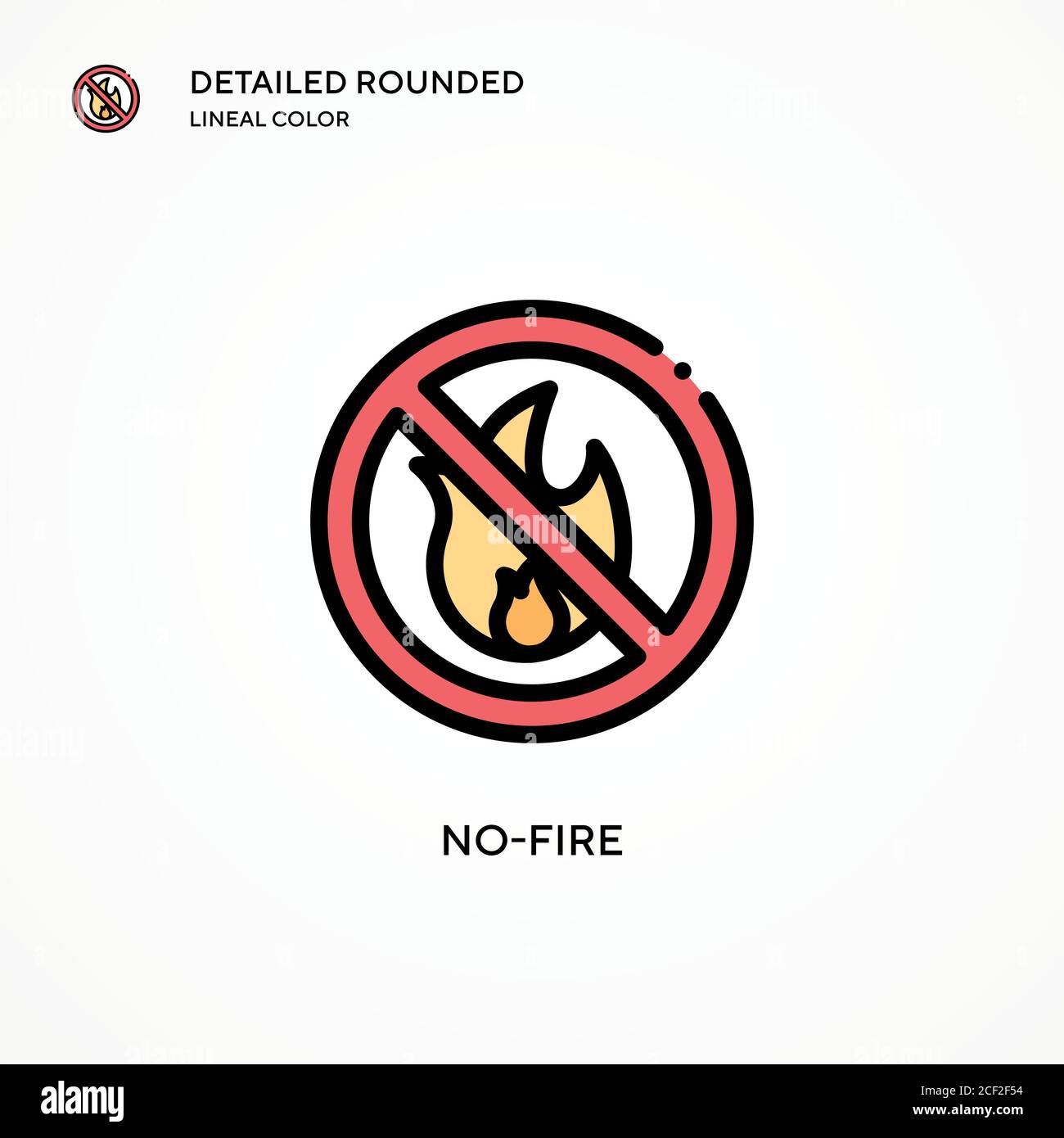 No-fire vector icon. Modern vector illustration concepts. Easy to edit ...