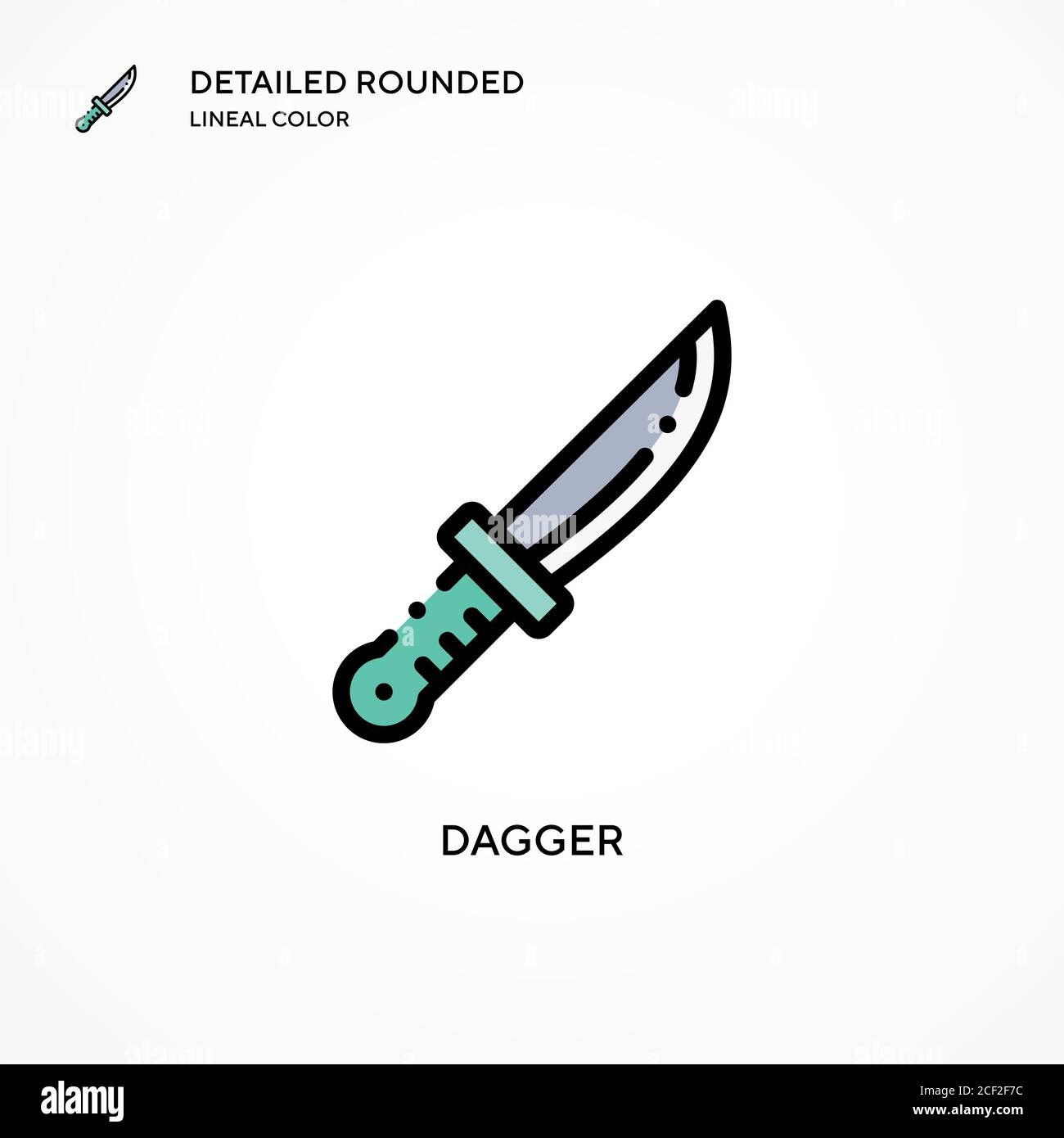 Dagger vector icon. Modern vector illustration concepts. Easy to edit ...