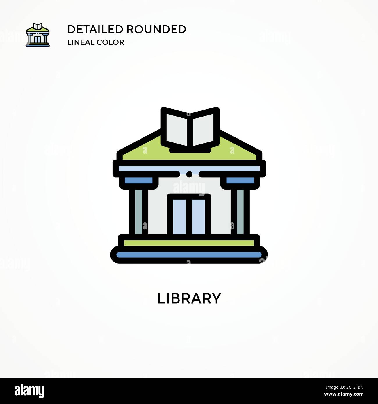 Library vector icon. Modern vector illustration concepts. Easy to edit ...